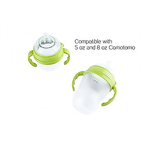 Compatible Bottle Handle for Comotomo, (Pack of 3, Green)
