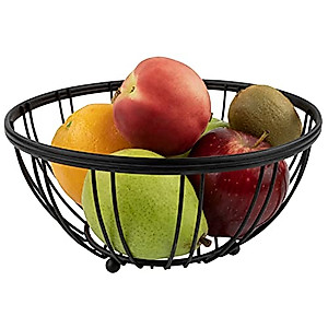 Spectrum Diversified Contempo Countertop Collection Fruit Bowl, Black