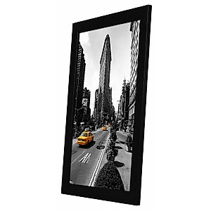 Americanflat 11x17 Picture Frame with Shatter-Resistant Glass - Gallery Style Frame with Engineered Wood - Signature Collection - Photo Frame for Wall Display - Black