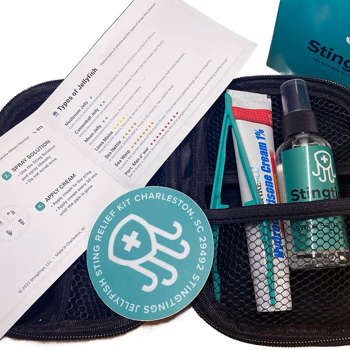 Jellyfish Sting Relief Kit, Trusted Treatment for Jellyfish Stings, Made in USA