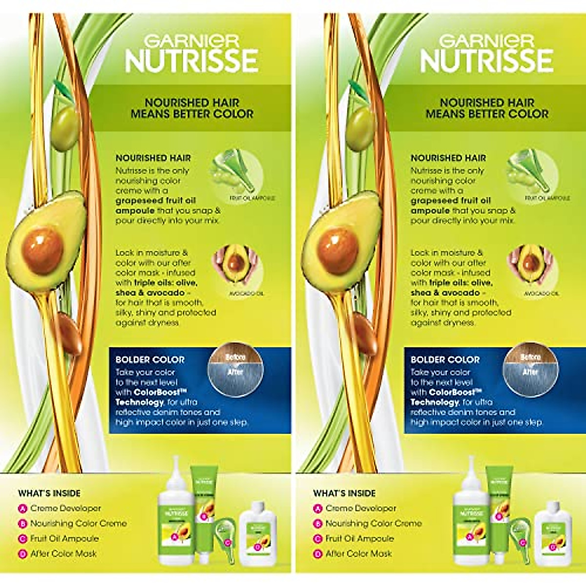 Garnier Hair Color Nutrisse Ultra Color Nourishing Creme, DN1 Light Cool Denim (Blue Orchid) Permanent Hair Dye, 2 Count (Packaging May Vary)