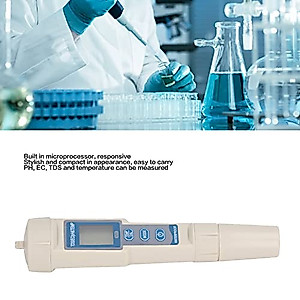 Water Quality Tester, Large Display Screen Precise Easy to Carry PH EC TDS Temp Meter Ergonomic 4 in 1 ABS Housing for Aquarium for Fish Hatchery