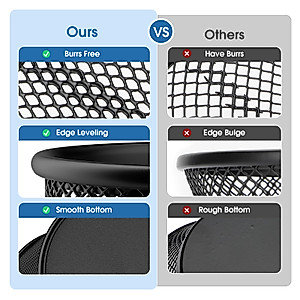 MaxGear Pen Holder for Desk, Premium Mesh Metal Pencil Holder Pen Cup Marker Holder Makeup Brush Holders, Desk Accessories & Workspace Organizers for Home, School & Office, Black, 3.7’’ Tall, 3 Pack