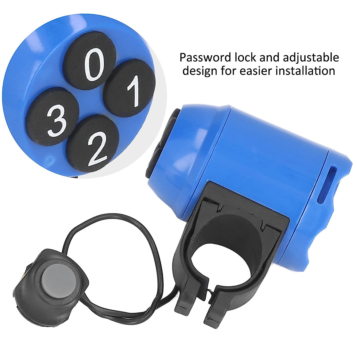 Wobythan Electronic Bike Siren Bell, Bike Alarm Horns Adjustable Waterproof Loud Bicycle Handlebar Alarm Speaker Security Surveillance Ring Bell