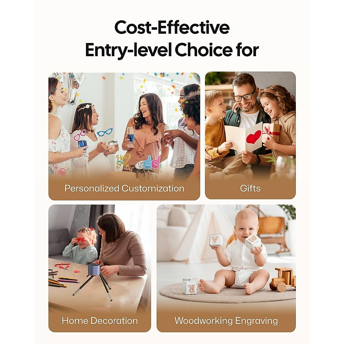 LaserPecker 1 Pro Laser Engraving Machine, Laser Engraver Mini 405nm Wavelength Laser Etcher, 0.15mm High Precision Engraver for Felt Leather Wood (No for Metal) - with Auto Focus Stand