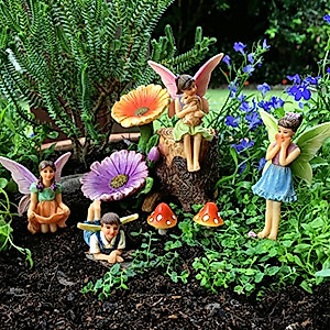 PRETMANNS Fairies for Fairy Garden - Fairy Garden Kit - Fairy Garden Accessories - Boy & Girl Fairy Garden Fairies - Adorable Fairy Garden Figurines - Fairy Set 7 Items