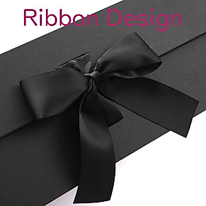 JINMING Gift Box 7.5x7.5x3 Inches, Gift Box with Lid, Black Gift Box, Groomsman Box, Collapsible Gift Box with Magnetic Closure