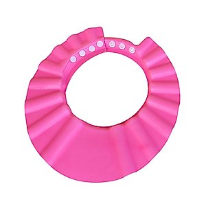 SimpleLif Children Baby Kids Waterproof Bathing Cap, Safe Shower Bath Wash Washing Hair Shampoo Shower Protect Hat Soft Adjustable Visor Hat for Toddler, Baby, Kids, Children
