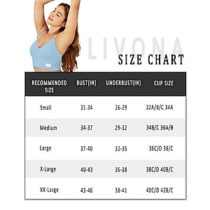Livona 3 Pack Longline Sports Bra for Women- Soft Wireless Bra, Padded Seamless Bralette, Stretch Crop Cami Tank S-XXL