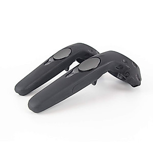 Meijunter VR Protective Silicone Case for HTC Vive Controller/Headset - Soft-Touch Handle Cover Accessories (Black)