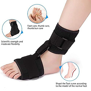 Foot Drop Brace, Adjustable Fasciitis Night Splints, Foot Drop Orthosis Ankle Corrector Brace Support Protection Correction Splint Right Or Left Drop Foot Brace Plantar Fasciitis Splint
