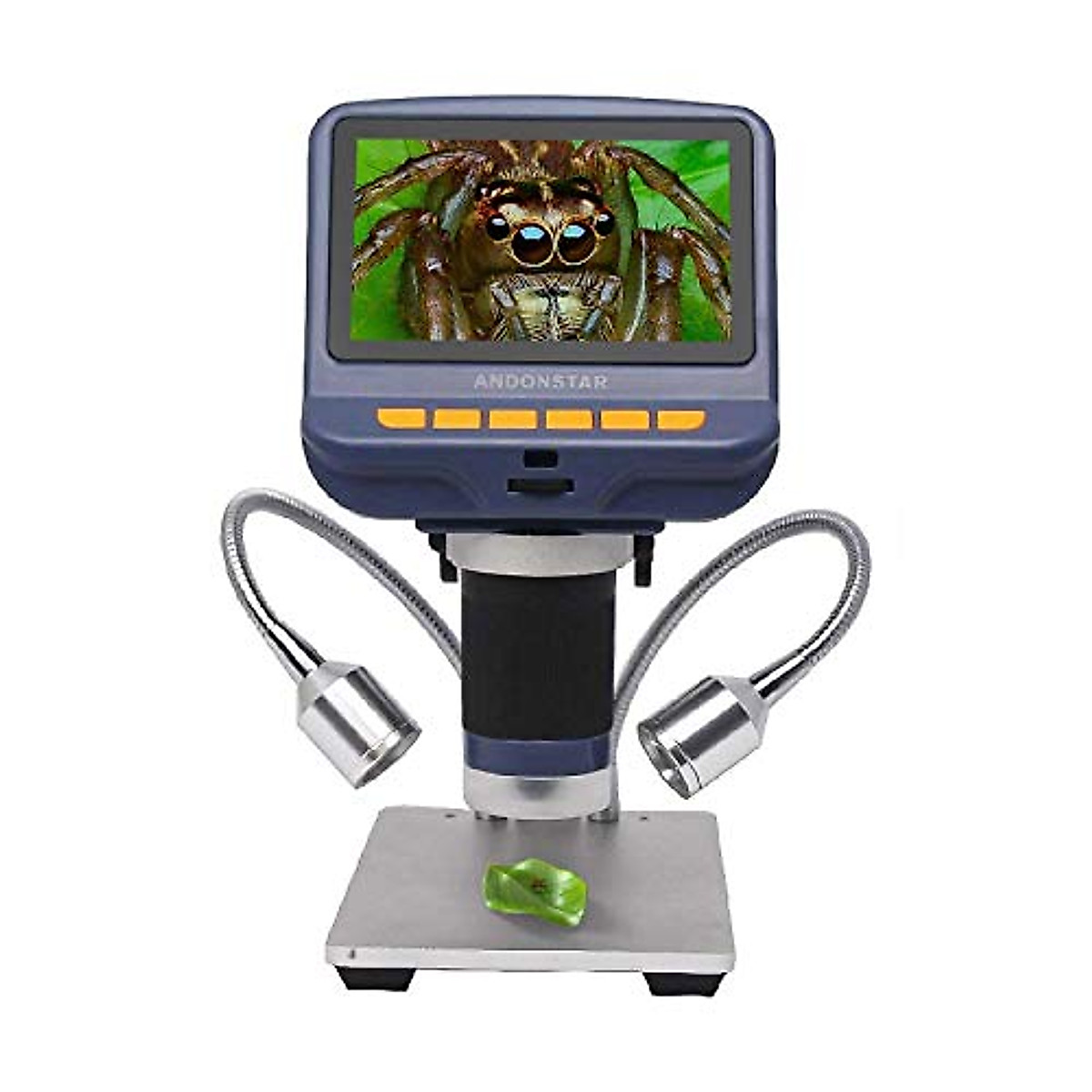 Andonstar AD106S Digital Solder Microscope Electronic Repair Coin Collection Jewelry Appraisal Antique Authentication and Children Biology Slides Observation 200X Magnification with 4.3-inch Display