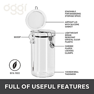 OGGI Clear Canister Food Storage Container, 72 Ounce