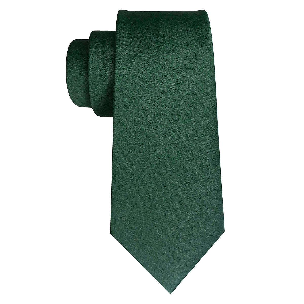 JEMYGINS Dark Green Tie Silk Necktie for Men Business and Wedding