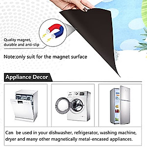 Garden Gnome Rubber Boots Dishwasher Magnet Cover Front Door Spring Flowers Decorative Refrigerator Covers Magnetic Sheet Sticker Wash Machine Fridge Panel Decal for Kitchen Appliance 23x26 in