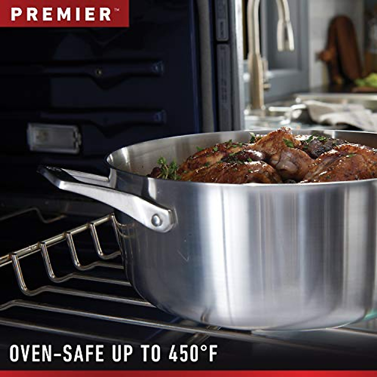 Calphalon 11-Piece Pots and Pans Set, Stainless Steel Kitchen Cookware with Stay-Cool Handles, Dishwasher Safe, Silver