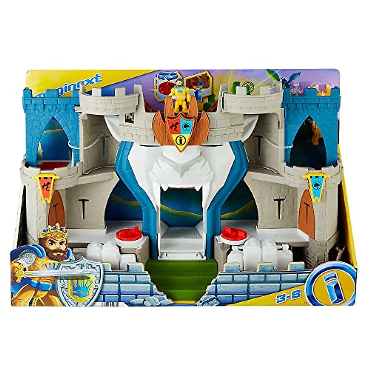Fisher-Price Imaginext The Lion's Kingdom Castle Medieval-Themed Playset with Figures for Preschool Kids Ages 3 to 8 Years