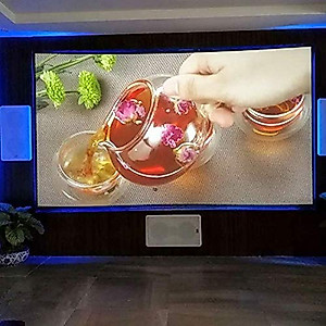 XXXDXDP 4K 16:9 White Woven Acoustic Transparent Customize 3D Curved Fixed Frame Projector Screen for Home Cinema Projection Screen ( Size : 200 inch )