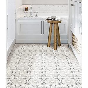 FloorPops FP3896 Marshall Peel & Stick Floor Tiles, Grey