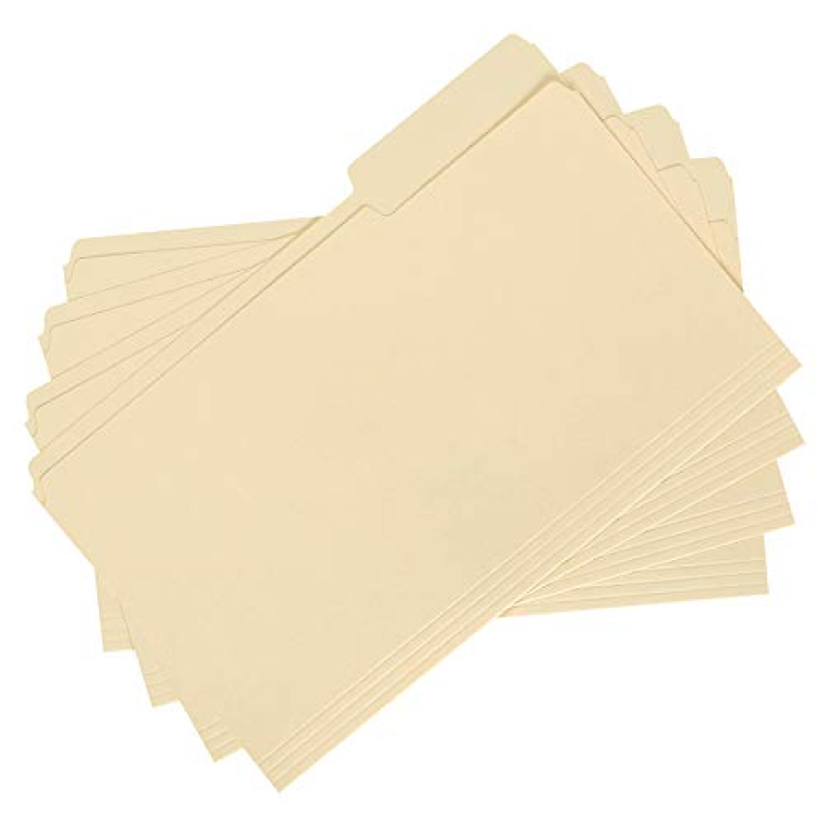 Amazon Basics File Folders, 1/3 Tab, 100-Pack, Legal (8.5" x 14"), Manila