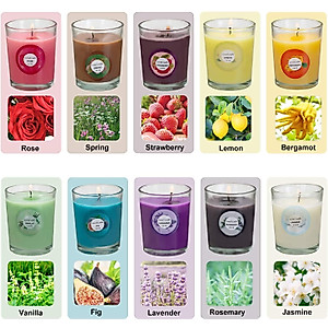 20 Pack Strong Scented Candles Gift Set with 10 Fragrances for Home and Women, Aromatherapy Soy Wax Glass Jar Candle