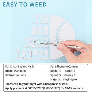 Lya Vinyl Heat Transfer Vinyl 12" x 10ft White Iron on Vinyl Roll for Cricut, Silhouette Cameo, Premium HTV for DIY Clothes, Bags, Shoes and Other Textiles