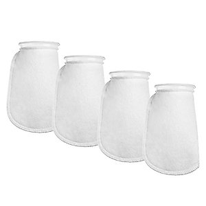 Filter Socks 100 Micron - Threaded Seams - Aquarium Felt Filter Socks - Made in The USA (4"x8", 4 Pack)