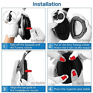 Geekria Elite Perforated Sheepskin Replacement Ear Pads for Sennheiser HD800 Headphones Ear Cushions, Headset Earpads, Ear Cups Repair Parts (Black)