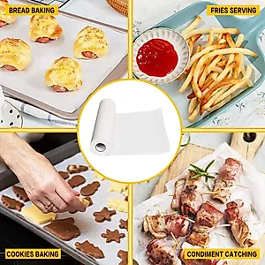 Katbite Parchment Paper Roll 15 inch x164 ft 205 SQ FT & 12 inch x 164ft Heavy Duty Parchment Paper for Baking