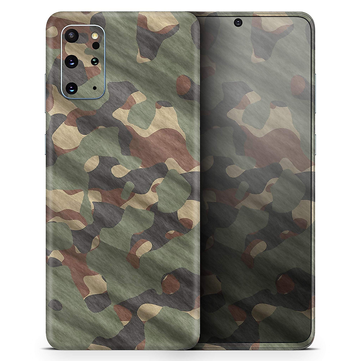 DesignSkinz Traditional Camouflage Fabric Pattern Protective Vinyl Decal Wrap Skin Cover Compatible with The Samsung Galaxy S20 (Screen Trim & Back Glass Skin)