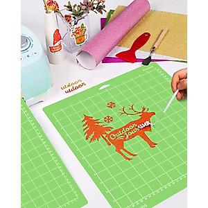 Colemoly 12x12 Cutting Mat 9 Pack Standard for Cricut Maker/Maker 3/Explore 3/Air 2/Air/One Cut Cards 2 Pack Scraper Green Grip Sticky Cricket Replacement Accessories Pad for Supplies,Quilting