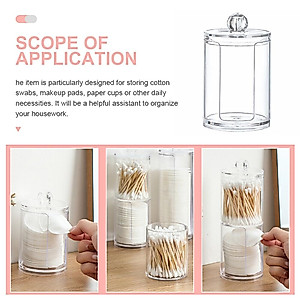 Lucaidian 2Pack Holder Dispenser for Cotton Ball Cotton Swab Cotton Round Pads - Suitable for Storing Small Items