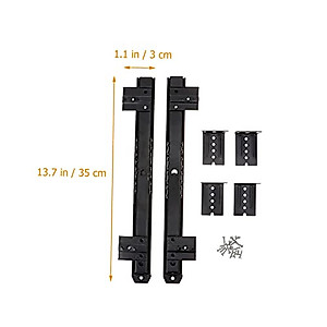 1 Pair Keyboard Track Black Serving Tray Computer Desk Accessories Parts Tray Under Desk Keyboard Tray Under Table Drawe