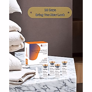 VOFEL Hyaluronic Acid Serum for Microneedling Serum Ampoules for Face BB Glow Starter Kit 0.35 oz 4 Vials