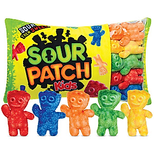 iscream Sour Patch Kids Package 18" x 12" Pillow Set with Mini SPK Candy Pillows