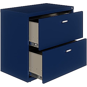 Hirsh 30 inch Wide Fully Assembled 2 Drawer Lateral File Cabinet for Home or Office, Navy