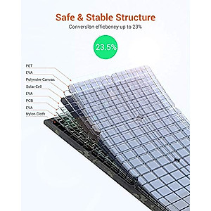 MOOLSUN 100W Solar Panel Power, Support 2-4 Parallel Power Increase(100w Max) High Output Performance Light Strength Sensor XT60 DC USB Portable Waterproof Monocrystall Solar Panel kit for Camping RV