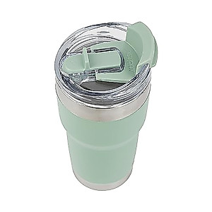 Pelican Hydration Pelican Traveler™ 22 oz Vacuum Insulated Tumbler - Stainless Steel Double Wall Travel with Dual Lid, Powder Coated Insulated Coffee Mug For Hot Cold Drinks, Sage