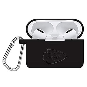 GAME TIME Kansas City Chiefs Engraved Silicone Case Cover Compatible with Apple AirPods Pro (Black)