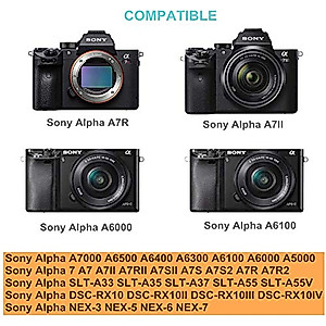 AC PW20 Continuous Power Supply Adapter NP-FW50 Dummy Battery for Sony Alpha A6000 A5000 A5100 A6100 A6300 A6400 A6500 A7 A7II A7RII A7S A7SII A7R A35 A37 A55 ZV-E10 RX10 Cameras by Tengdaxing