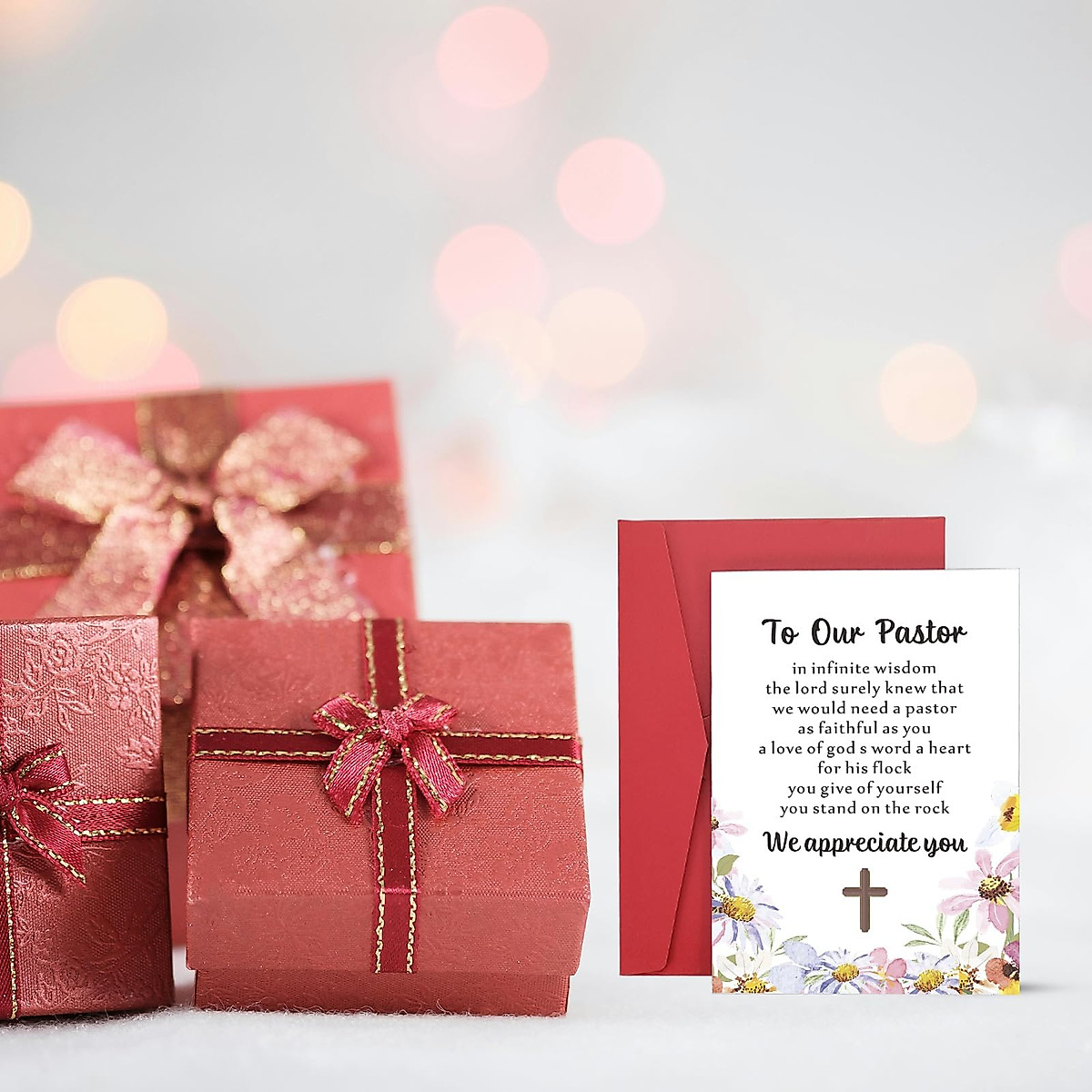 Pastor Appreciation Cards - Thank You Card Gifts for Pastor Appreciation Gifts for Men Women Baptism Christmas Birthday Gifts for Pastors Religious Christian Gifts for Him Her To Our Pastor Gift Ideas