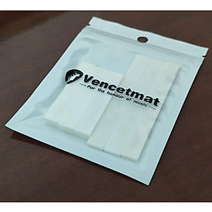 Vencetmat 3 Set of 6Pcs Blank & Uncut Guitar Saddles and Guitar Nut Pure Bone 80x3x10mm, 52x6x10mm for Electric & Acoustic & Classical & Cigar Guitar, Mandolin, Banjo, Ukulele Part Replacement