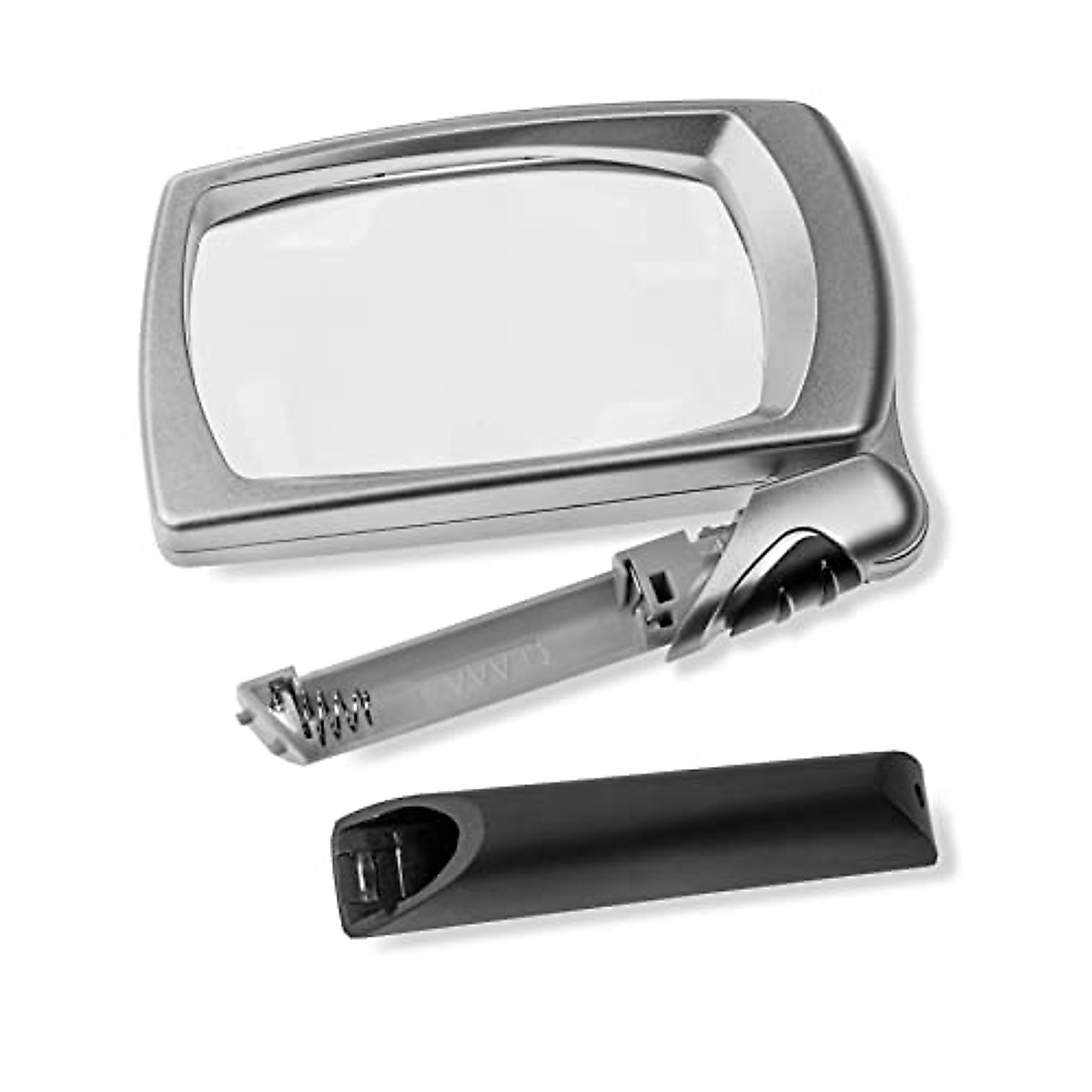 Carson LED Lighted 2.5X Power Rectangular Magnifier with Folding Collapsible Handle (MJ-30)