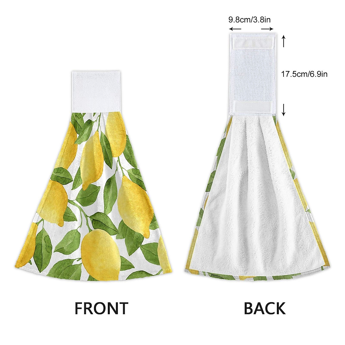 Boccsty Lemon Hanging Kitchen Towels 2 Pieces Summer Lime Tree Branch Dish Cloth Tie Towels Hand Towel Tea Bar Towels for Bathroom Farmhouse Housewarming Tabletop Home