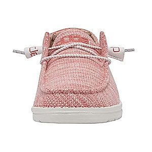 Hey Dude Women's Wendy Stretch Coral Pearl Size 6 | Women’s Shoes | Women’s Lace Up Loafers | Comfortable & Light-Weight