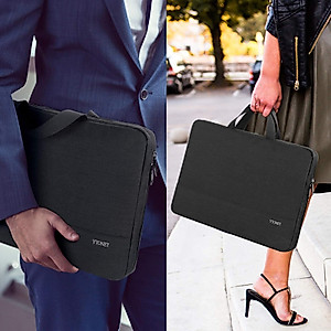 Ytonet 14 Inch Laptop Sleeve Case, Water Resistant TSA Laptop Cover with Handle Business Computer Carrying Case Compatible with HP Dell Lenovo Apple Chromebook Notebooks, Black