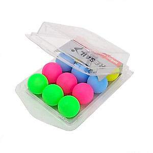 DONGKER 12 PCS Ping Pong Balls,4cm Plastic Colored Pong Balls for DIY Party Decoration Learning Activities Sport Class Carnival Games