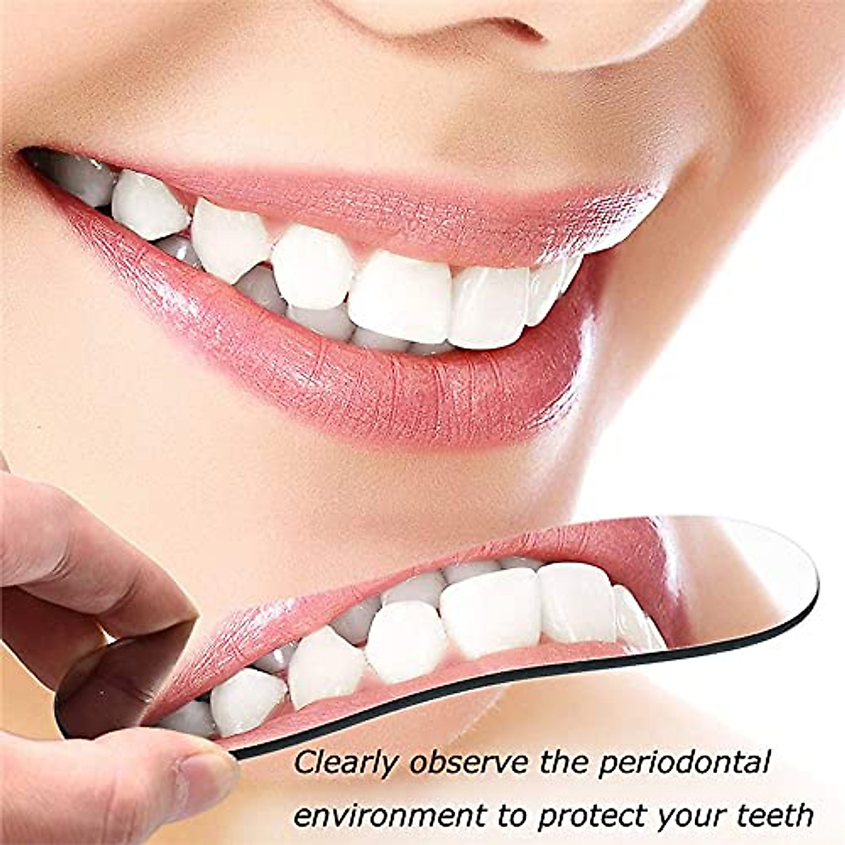 RZJZGZ Oral Mirror Dental Two-Sided Reflector Photographic Titanium Plated Glass Intraoral Mirror(5 Count)