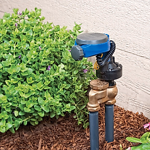 DIG RBC 7000 Battery Powered Irrigation Timer - Programmable Control for Drip & Sprinkler Systems with Rain Sensor Compatibility 3/4" in-line Valve. Installed Above the Ground or Inside irrigation Box
