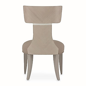 Michael Amini Lanterna Wood Dining Side Chair in Silver Mist (Set of 2)